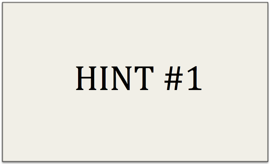 Hint Cards | The Math Projects Journal